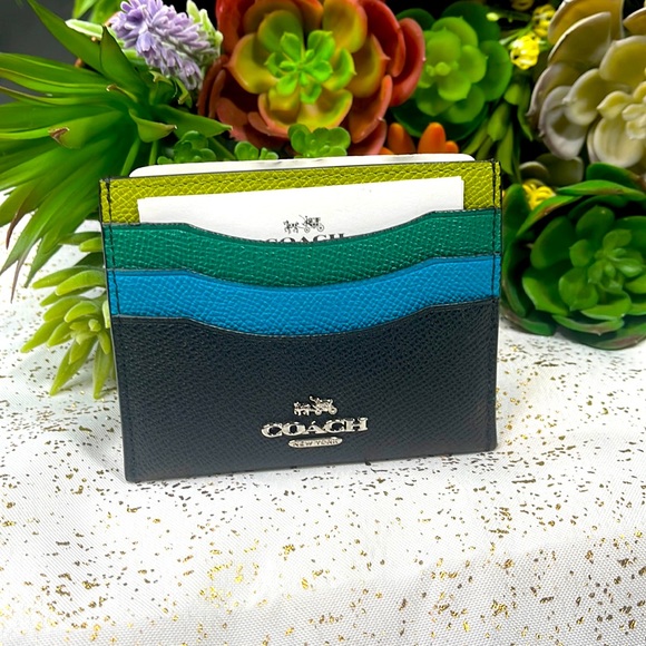 Coach | Bags | Coach Credit Card Case Wallet Coated Canvas Nwt | Poshmark